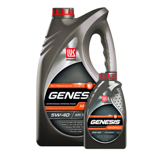LUKOIL Genesis Armortech 5W-40 SN/CF синтетическое моторное масло ...